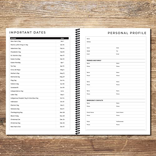 2024-2025 Monthly Planner, 7"x10", 100lb Cover, Spiral Bound, 2 Year Calendar Great For Organization & Scheduling