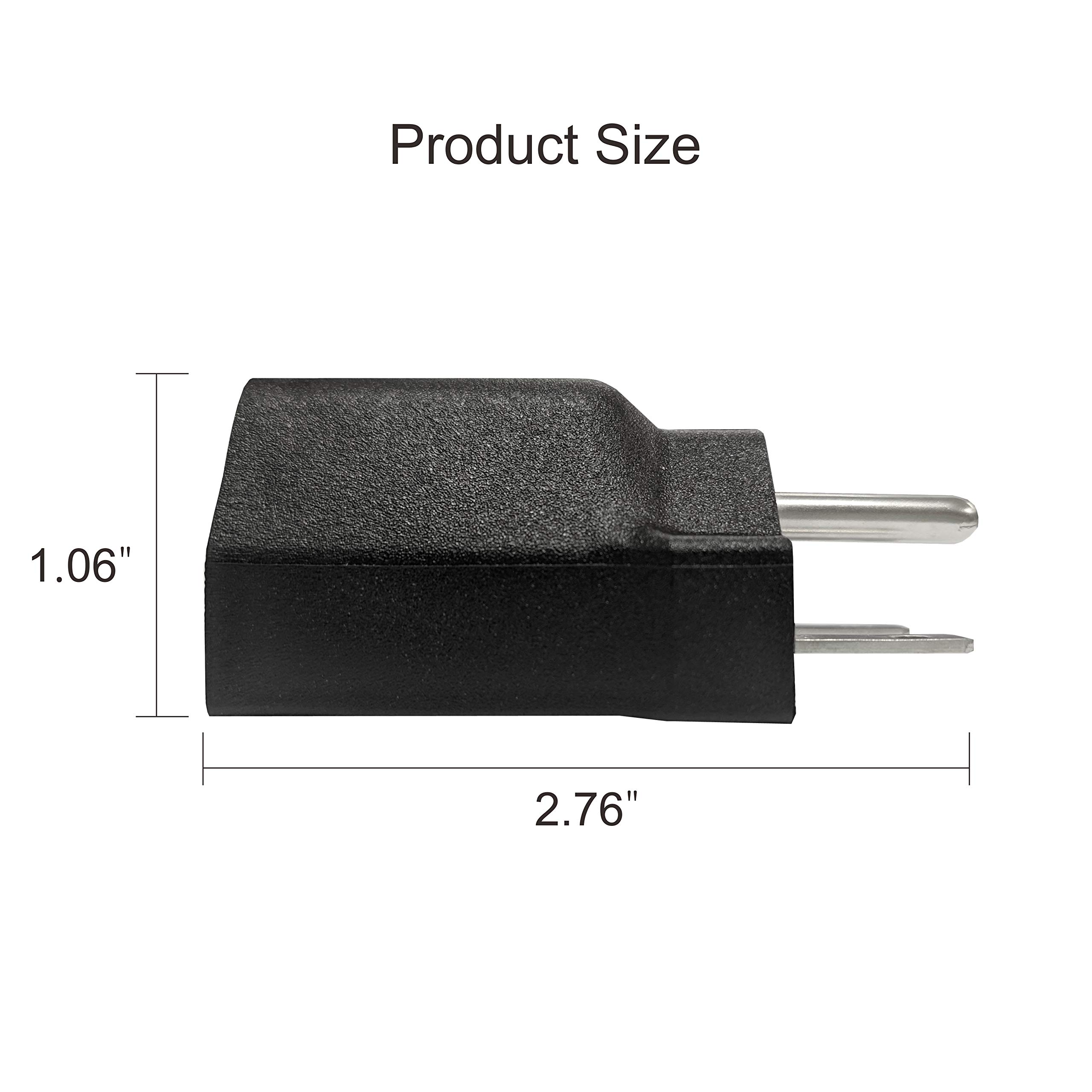 BloomGrow 110V / 120V to 220V / 240V Plug Adapter Electrical Converter for US (1 PC)