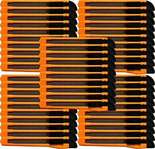 50x Bulk Small Neon Orange Utility Knife Box Cutters Snap Off Blade 9MM Blade