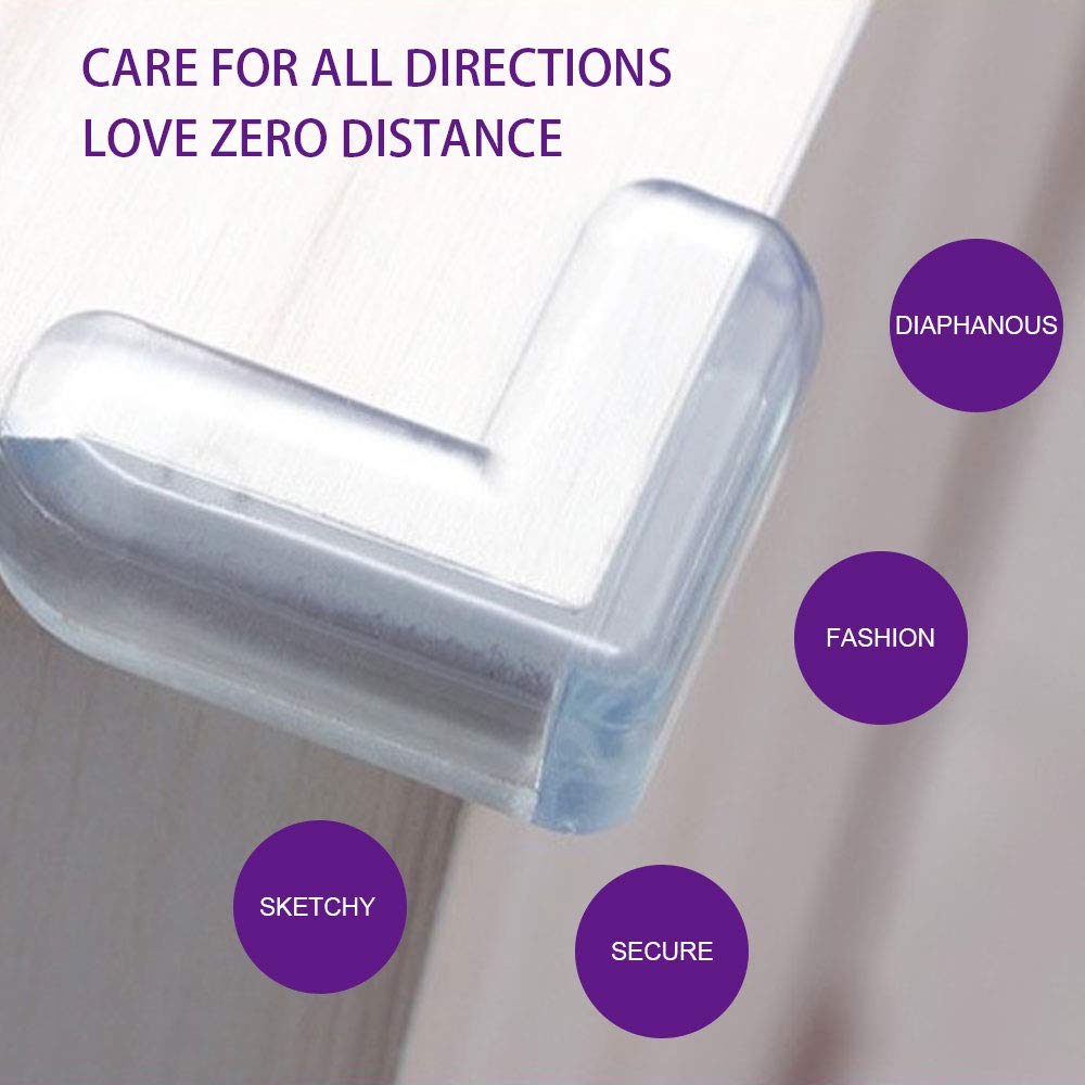 24 Pack Corner Cushions,Baby Proofing Corner Guards, Transparent Corner Edge Protector for Furniture,Table,Bed
