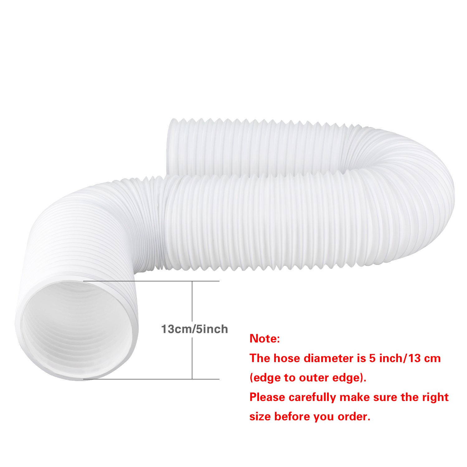 ABOAT Exhaust Hose for Portable Air Conditioner 5 Inch Diameter Universal with Length 59 Inch