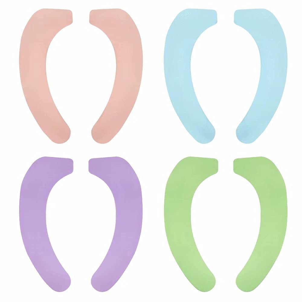FACOYONG Bathroom Upgraded Warmer Toilet Seat Cover Pads 4 Pack, Portable Washable and Reusable Toilet Seat Cushion Pad