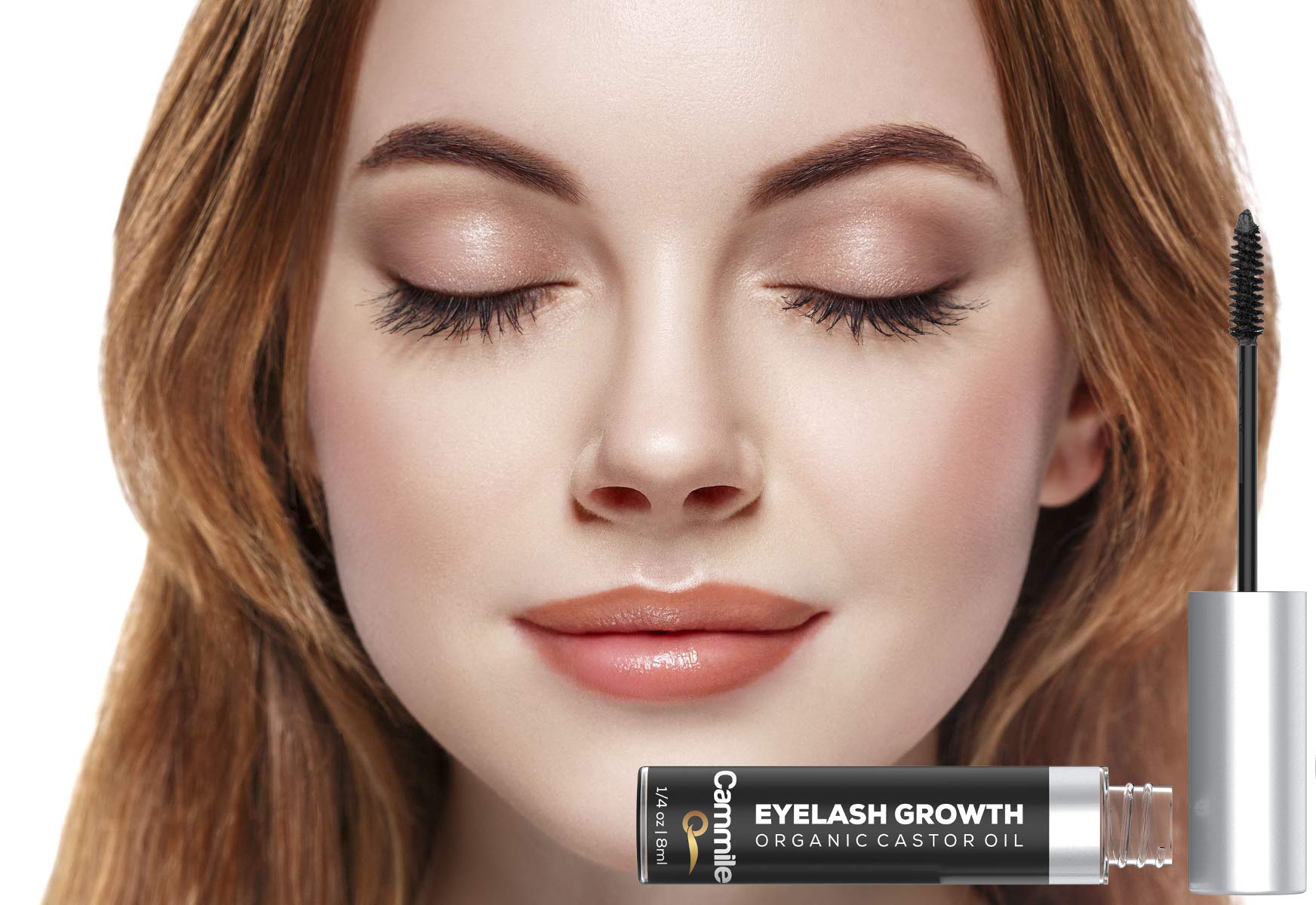 Cammile Q Organic Castor Oil Eyelash Serum - Grow Longer Lashes & Fuller Eyebrows - Natural Solution for Eyebrow and Eyelash Regrowth