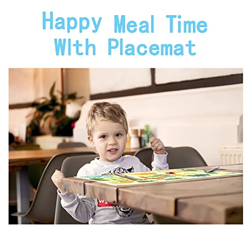Disposable Stick-on Placemats for Baby& Kids, 40 Pack 12”x18” Waterproof Placemats, Restaurant Portable Table Mats for boy& Girl, Perfect for Dining, Playing Art