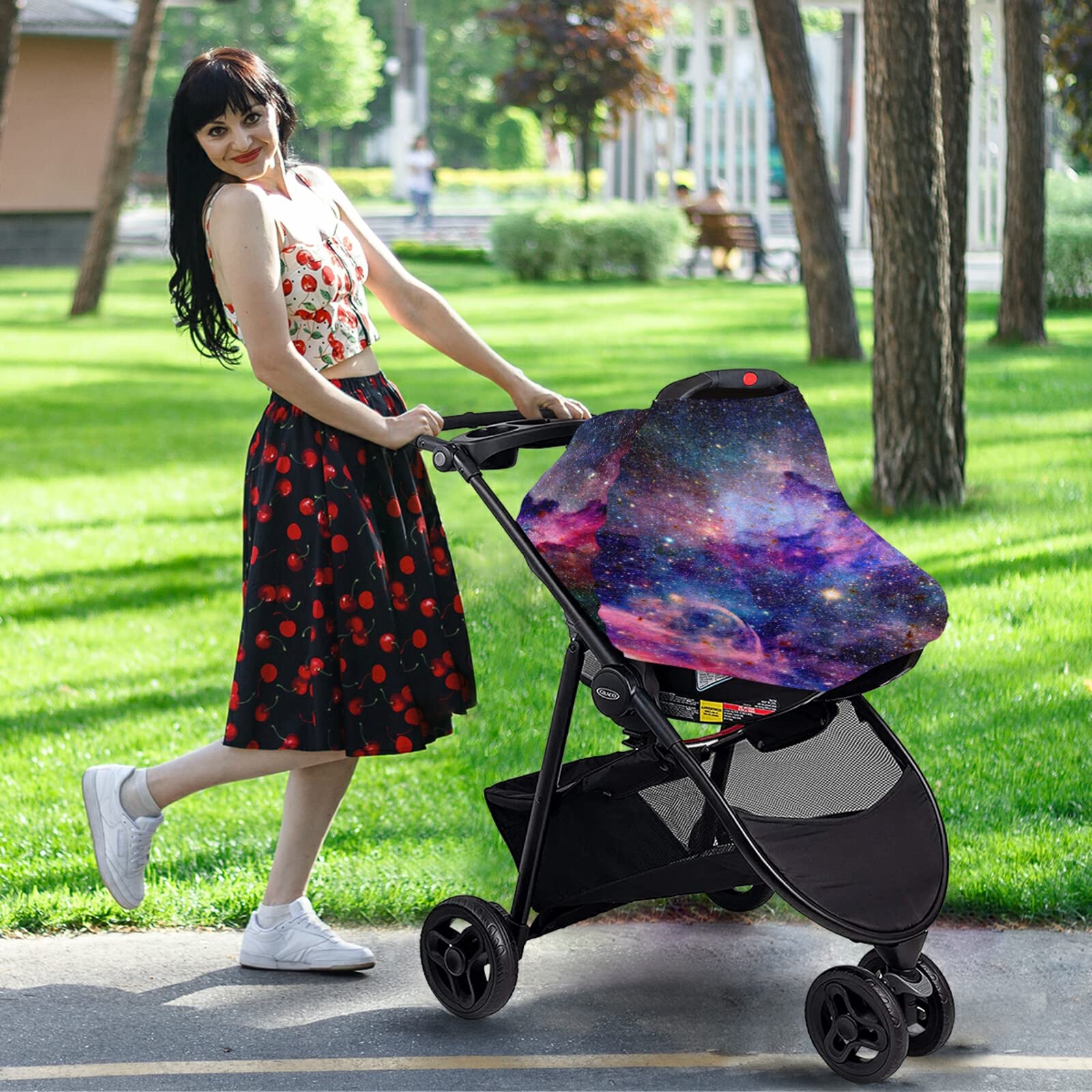 Nursing Cover Breastfeeding Scarf Space Galaxy- Baby Car Seat Covers, Infant Stroller Cover, Carseat Canopy(57)