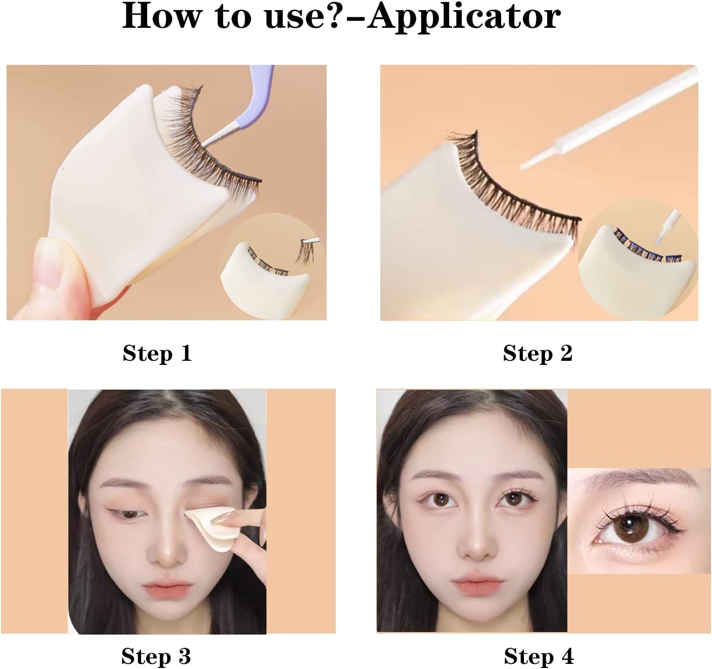 3 in 1 Eyelash Applicator Tool Eyelash Curler Lash False Eyelash Clip Application Tool Kit (3 in 1 Eyelash Applicator Tool)