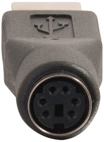C2G Legrand USB to PS/2 Adapter, Male to Female USB to Playstation 2 Adapter to Use as USB Mouse to PS/2 Adapter, Black USB to PS/2 Keyboard Adapter, 1 Count, C2G 27277