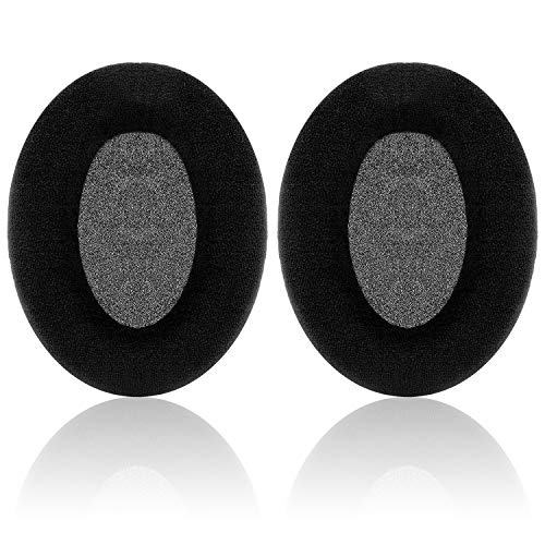 Jecobb HD598 Earpads Replacement Ear Cushion Pads with Protein Leather and Memory Foam for Sennheiser HD598 Series HD598SE HD598CS HD515 HD555 HD595 HD518 Over Ear Headphones ONLY (Black/Velvet)