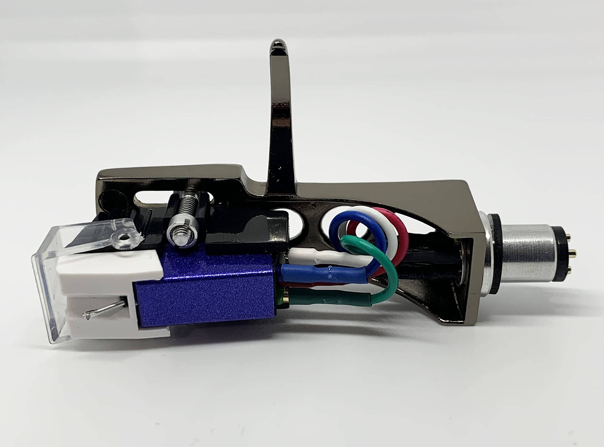 Blue Cartridge and Stylus, needle and Titanium Headshell with mounting bolts for Stanton T120, T60, T80, T90, T62, T92, ST150, T92 usb, ST100, STR8100, STR880, STR890