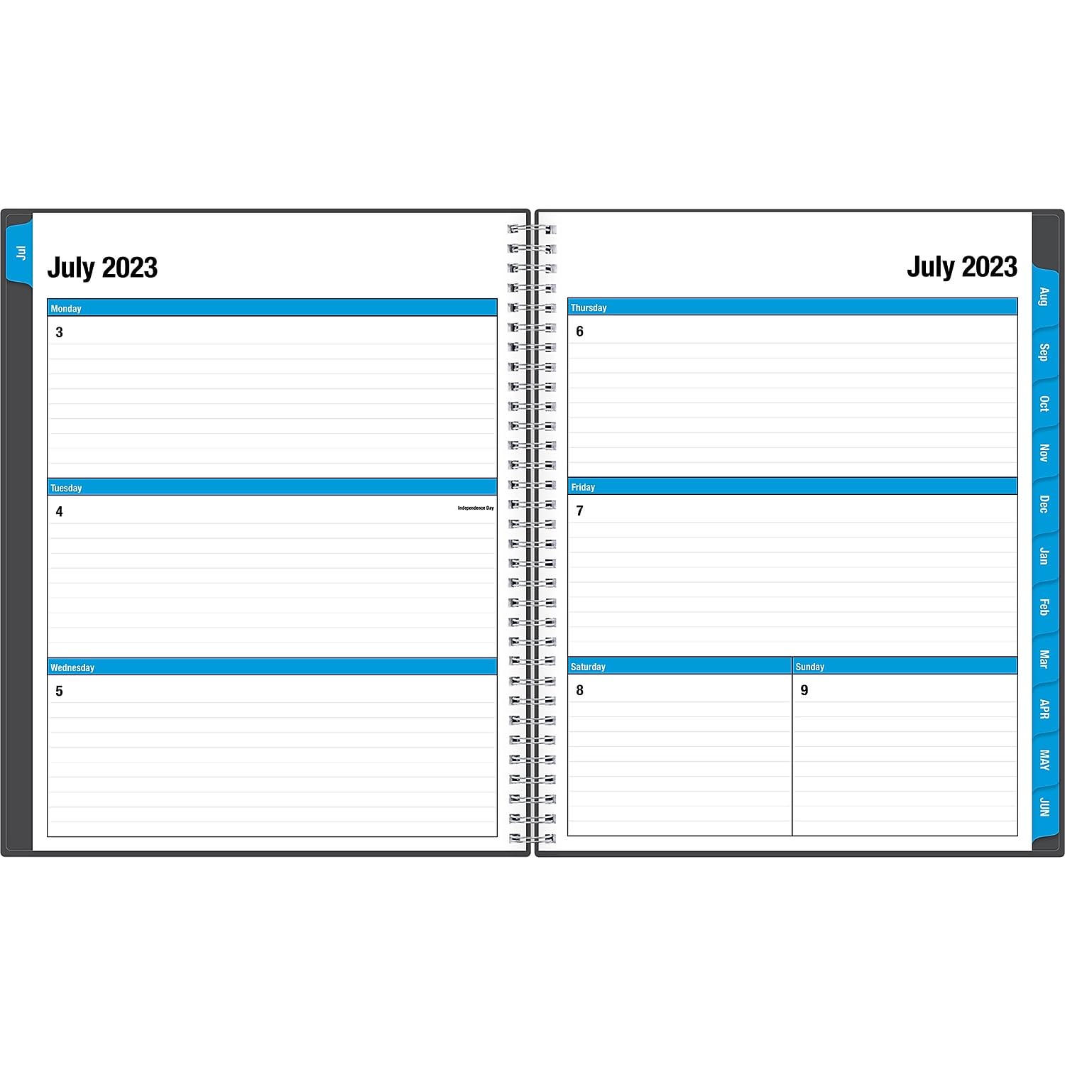 2023-2024 Blue Sky Collegiate 8.5-inch x 11-inch Academic Weekly & Monthly Planner, Gray (100135-A24)