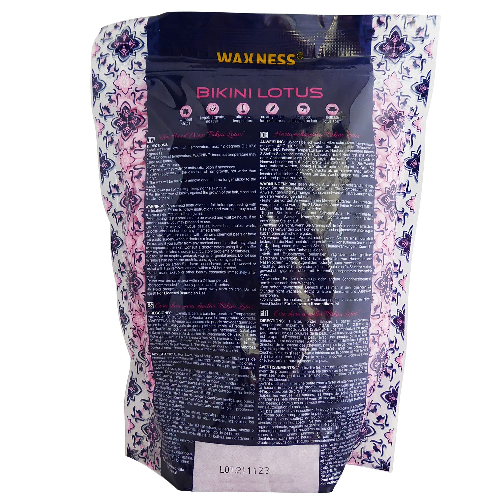 Waxness Premium Rosin Free Bikini Lotus Hard Wax Beads 1.65 lb / 750g