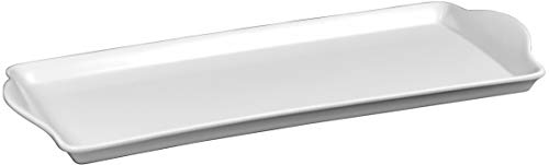Calypso Basics Rectangular and Tidbit Serving Tray Set, White