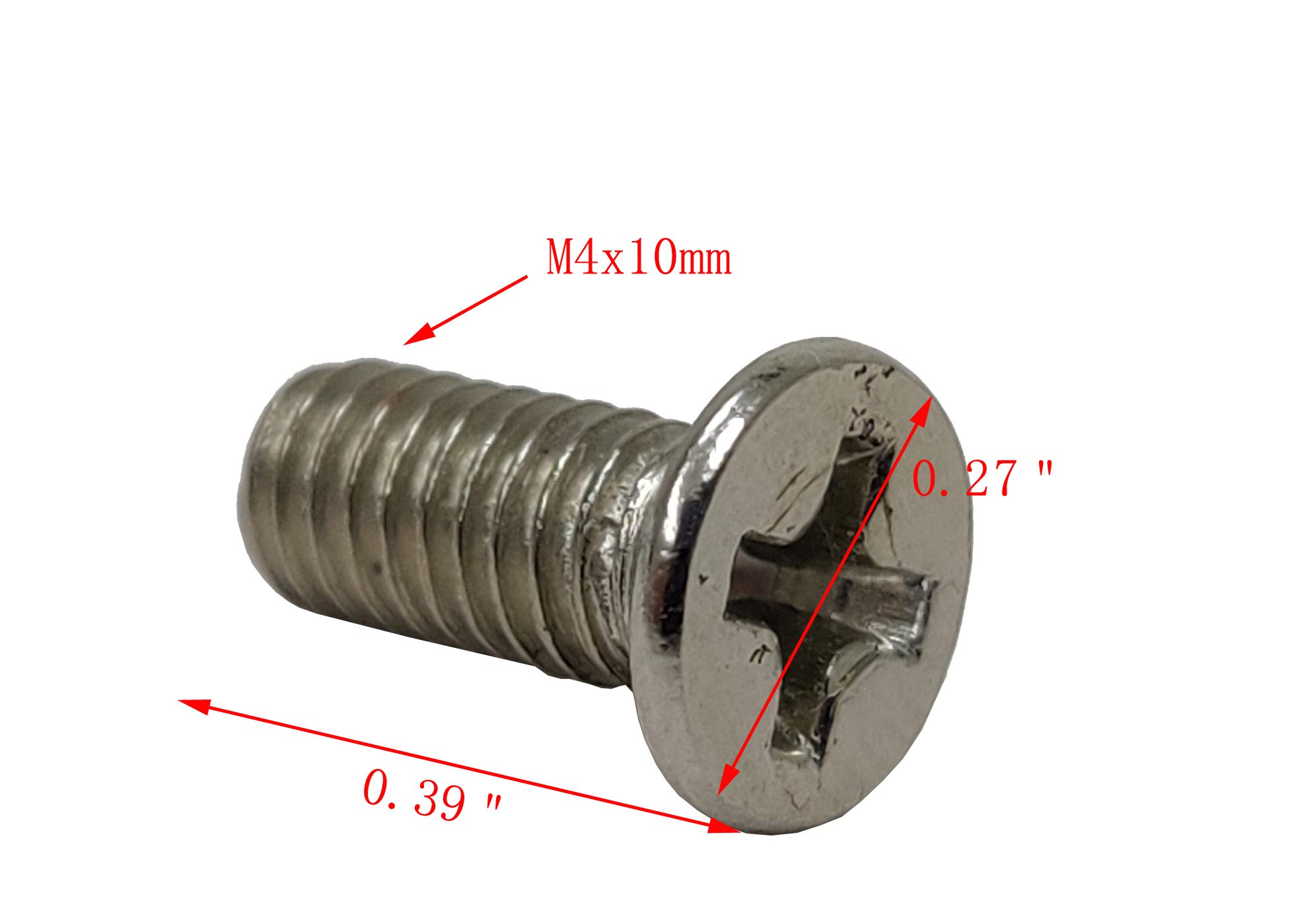 FixtureDisplays® Phillips Flat Head Screws M4x10mm 20PK 15159-20PK-NPF