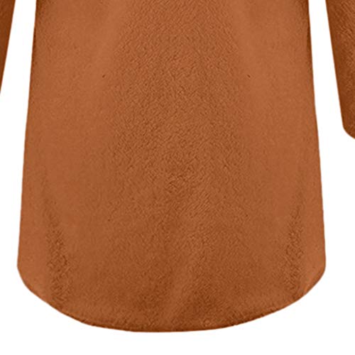 Akabsh Women Casual Sweatshirt Solid Winter Warm Soft Wool Pockets Cardigan Coat Outwear