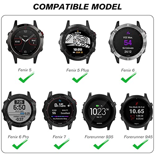 Fintie 22mm Band Compatible with Garmin Fenix 7/Fenix 6/Fenix 5, Quickfit Soft Woven Nylon Sport Strap Compatible with Garmin Fenix 6 Pro/Fenix 5 Plus/Forerunner 935 945/Instinct 1 2/Epix Gen 2 Smartwatch (Black)