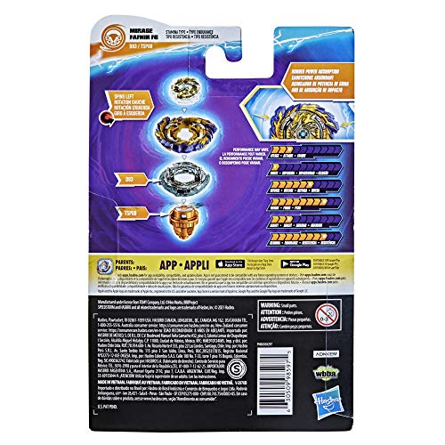 BEYBLADE Burst Surge Speedstorm Mirage Fafnir F6 Spinning Top Starter Pack β Stamina Type Battling Game Top with Launcher, Toy for Kids