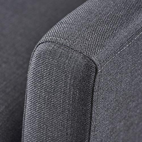 Christopher Knight Home Sienna Mid-Century Modern Fabric Club Chair, Dark Grey