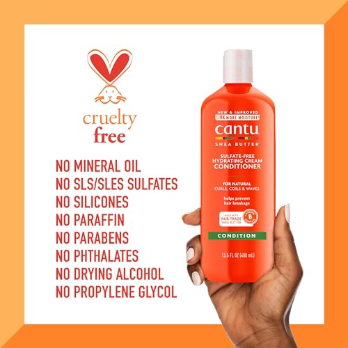 Cantu Hydrating Cream Conditioner with Shea Butter for Natural Hair, 13.5 Fl Oz (Pack of 1)
