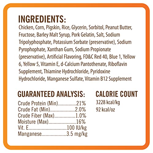 NutriChomps Dog Chews, 2.5-inch Knots, Easy to Digest, Rawhide-Free Dog Treats, 8 Count, Real Peanut Butter flavor