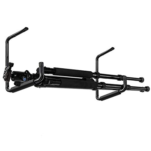 Ladder Hooks for Garage Ceiling, 15.3" Wall Mounted Garage Storage Hooks, Heavy Duty Utility Hanger for Ladder, Wood, Tools, Garden Hose and Bike(2 Pack, Black)