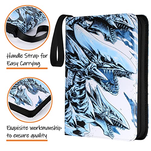 Card Binder for YuGiOh Cards - 9 Pocket Card Holder Book with Sleeves Compatible with Yugioh Cards, Holds 720+ Cards