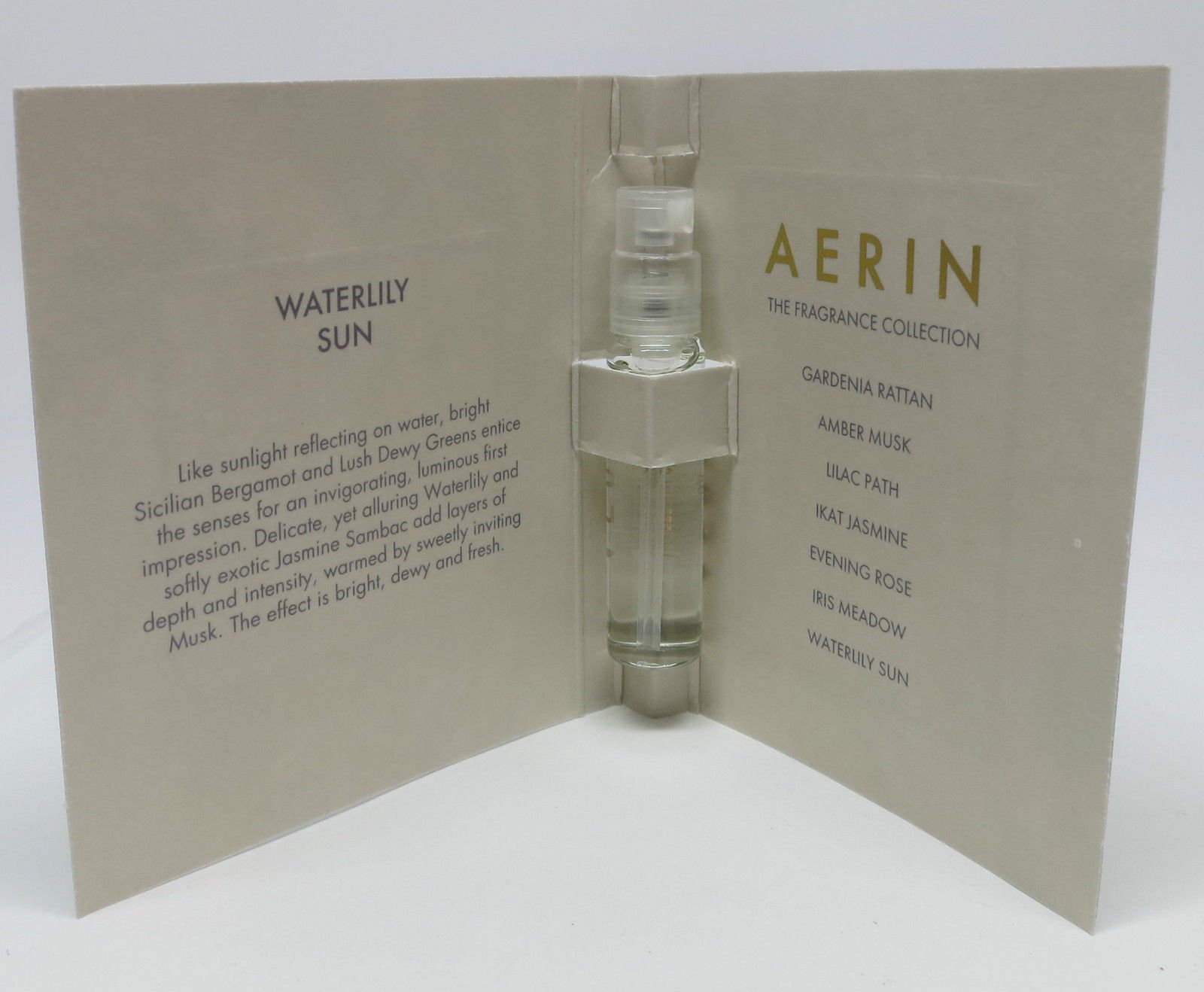 AERIN WATERLILY SUN Eau de Parfum Spray Sample Vial 0.07 oz / 2ml