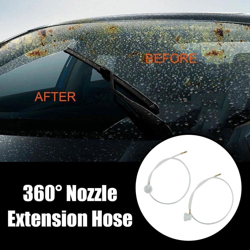 2 Pcs White 2XAerosol Nozzle w/ 19.69in. 360 Degrees Extension Hose for Male Stem Spray Cans Fluid Auto Car Nozzle Film 4.5mm Extension H3C9 Spray Guns and Accessories