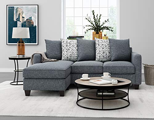 Ready To Live 57th Street Sofa Sectional, 81", Charcoal