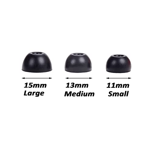 6 Pairs Replacement Earbuds Tips Silicone Eartips Set for Beats Fit Pro Buds Headphones Wireless Fit in Case Ear Tips (Black)