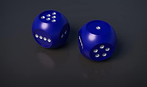 AKO DICE II - Aluminum D6 dice - Large Heavy Metal D6 Dice Set - Solid 16mm Dice with Extra Rounded Corner for a Better roll -Custom Metal dice Version 2 by AKO Dice (Blue)