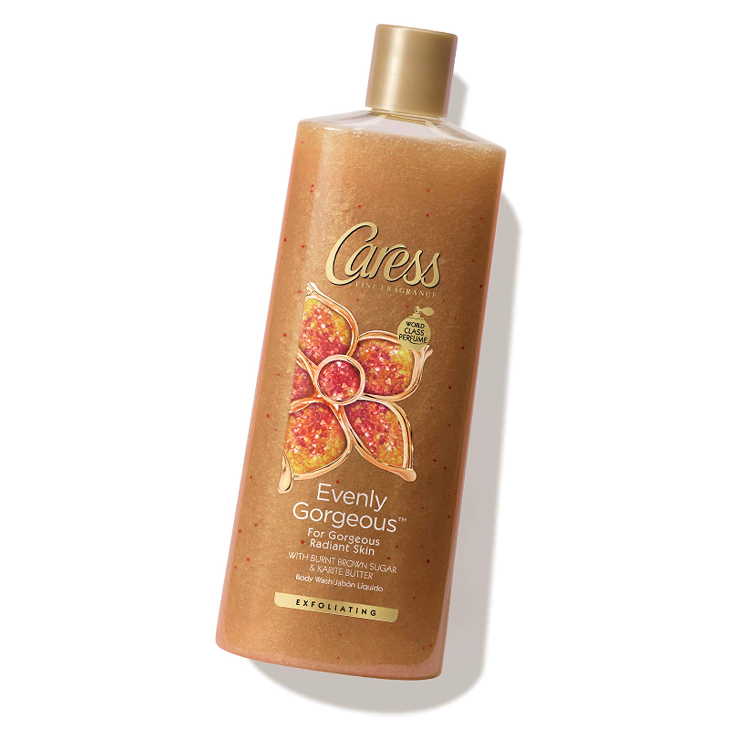 Caress Evenly Gorgeous With Burnt Brown Sugar & Karite Butter Body Wash 18 oz ( Pack of 3)