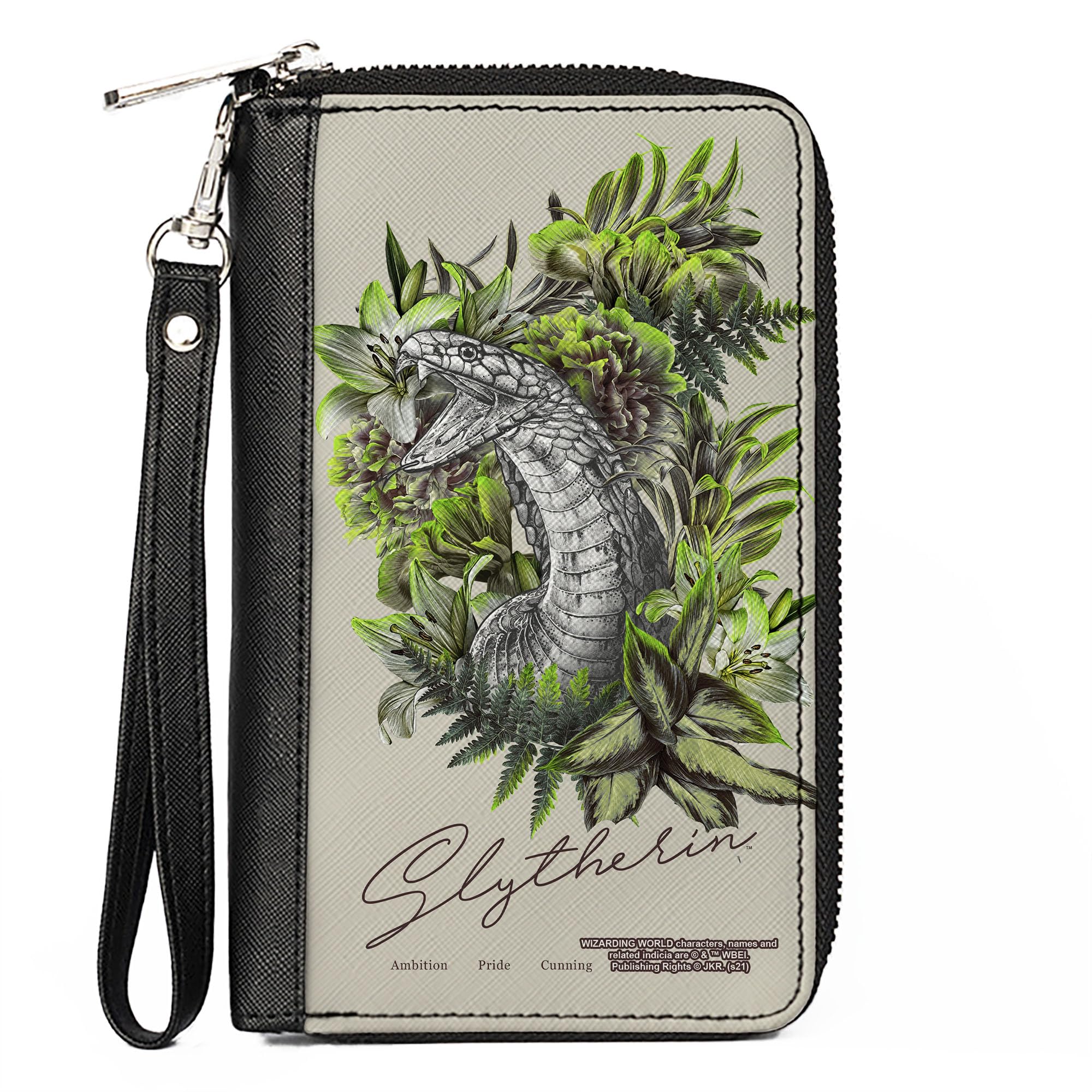 Buckle-Down Women's PU Zip Around Wallet Rectangle-Harry Potter, 7.5"x4.5"