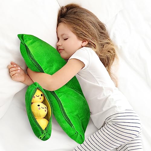 2 Peas in a pod plush (50cm+20cm) toys set sweet tsum story detachable19.7 inch and 9.8 inch zipper super cute soft comfortable pillow material vibrant colors gift birthday party adorable Montessori