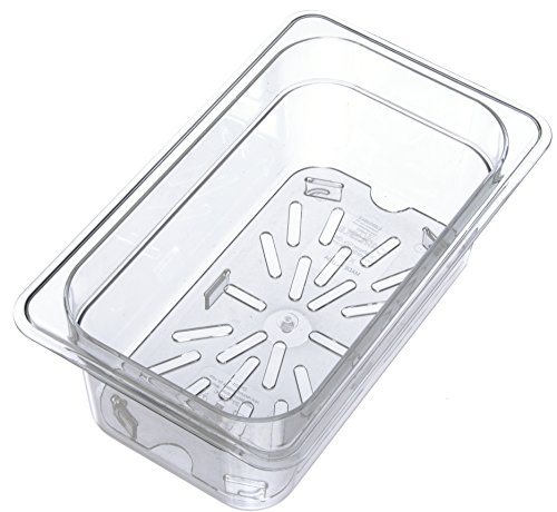 Carlisle FoodService Products 3069507 Plastic Drain Shelf for 1/4 Size Food Pan, Clear (Pack of 6)