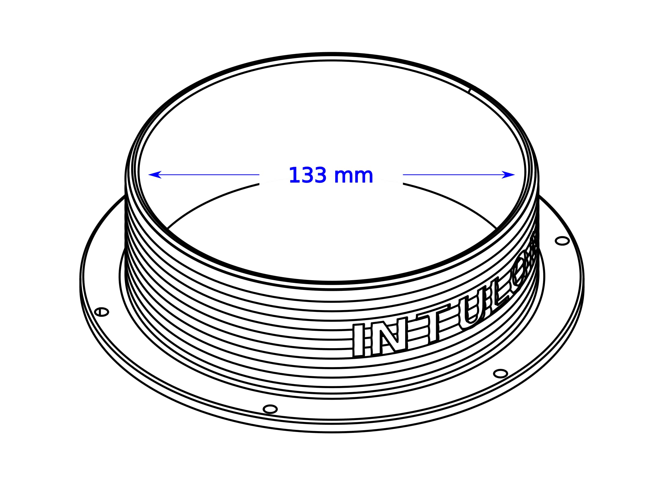 5-inch Tube Portable AC Air Conditioner Exhaust Hose Flange Wall Mount - Counter-Clockwise thread 5CCWMOUNT