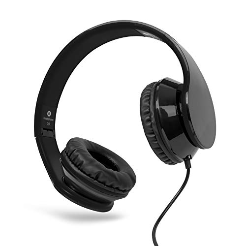 EONON Active Noise Cancelling Headphones Wired, Over Ear with Mic, Sound Cancelling Headphones Foldable Lightweight L0326/C1100A/C1100B/L0299A/L0322/L0325 Car DVD Player - A0136B(Black)