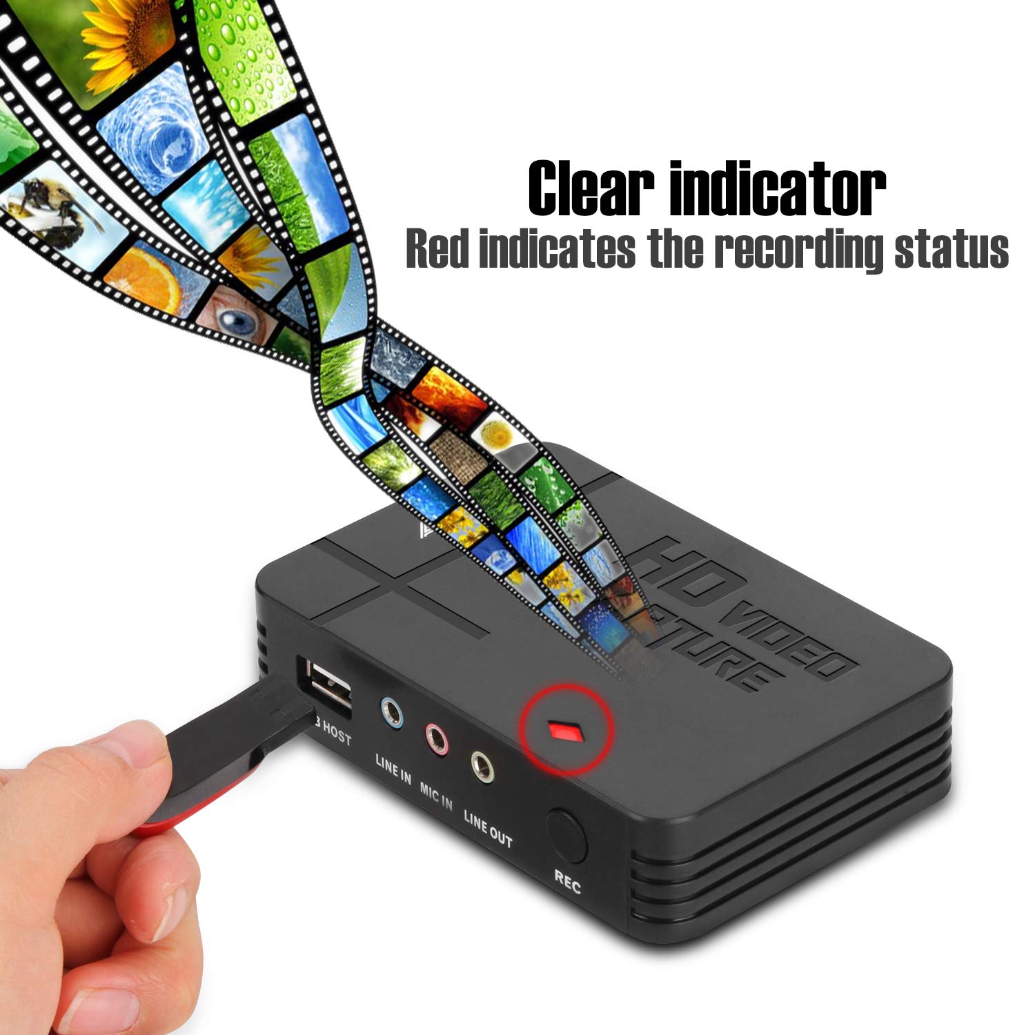 AGPTEK HD Game Capture Video Capture 1080P HDMI/AV Recorder Xbox 360&One/ PS3 PS4,Support Mic in with Both HDMI and AV Input