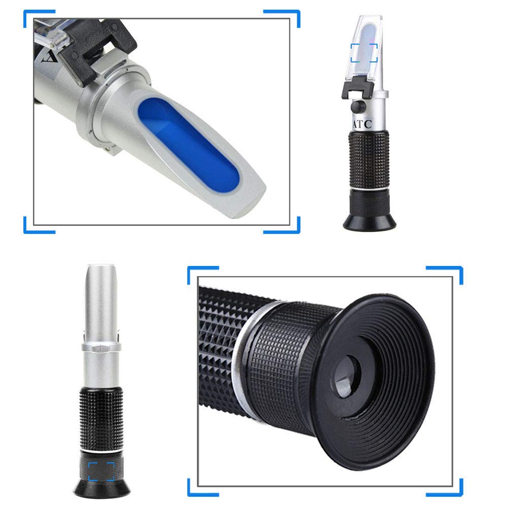 Agriculture Solutions Antifreeze Refractometer Displaying in Fahrenheit for Checking Freezing Point of Automobile Antifreeze Systems and Battery Fluid Condition. Battery Acid, Glycol, Coolant, Antifreeze Tester