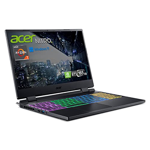 Acer Nitro 5 Gaming Laptop | AMD Ryzen 7 6800H | GeForce RTX 3070 Ti GPU |15.6" QHD 165Hz IPS Display | 32 GB DDR5 RAM | 2 TB PCIe SSD | Killer Wi-Fi 6 | 4-Zone RGB Backlit Keyboard