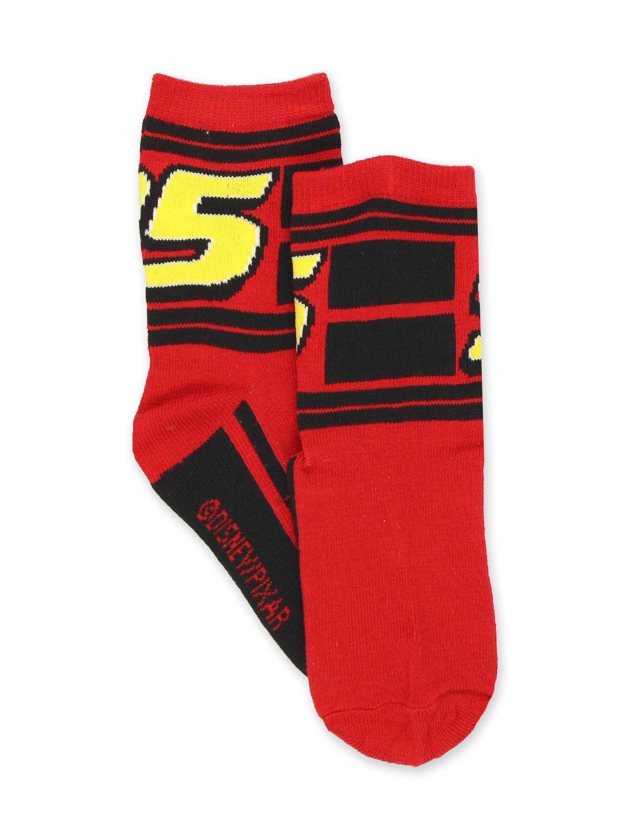 Disney Cars 3 Boys Toddler 5 pack Crew Socks (Shoe: 7-10 (Sock: 4-6), Grey/Multi Crew)