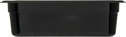 Carlisle FoodService Products 3066103 StorpPlus Third Size Food Pan, Polycarbonate, 4" Deep, Black