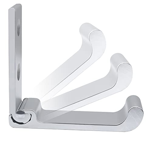 OHIYO Folding Coat Hooks 6pcs Fold Up Wall Hooks No Rust Aluminum Folding Hooks for Hanging Foldable Coat Hooks Wall Mounted Towel Hooks for Bathroom Hooks Wall Headphone Hanger (Matte Silver