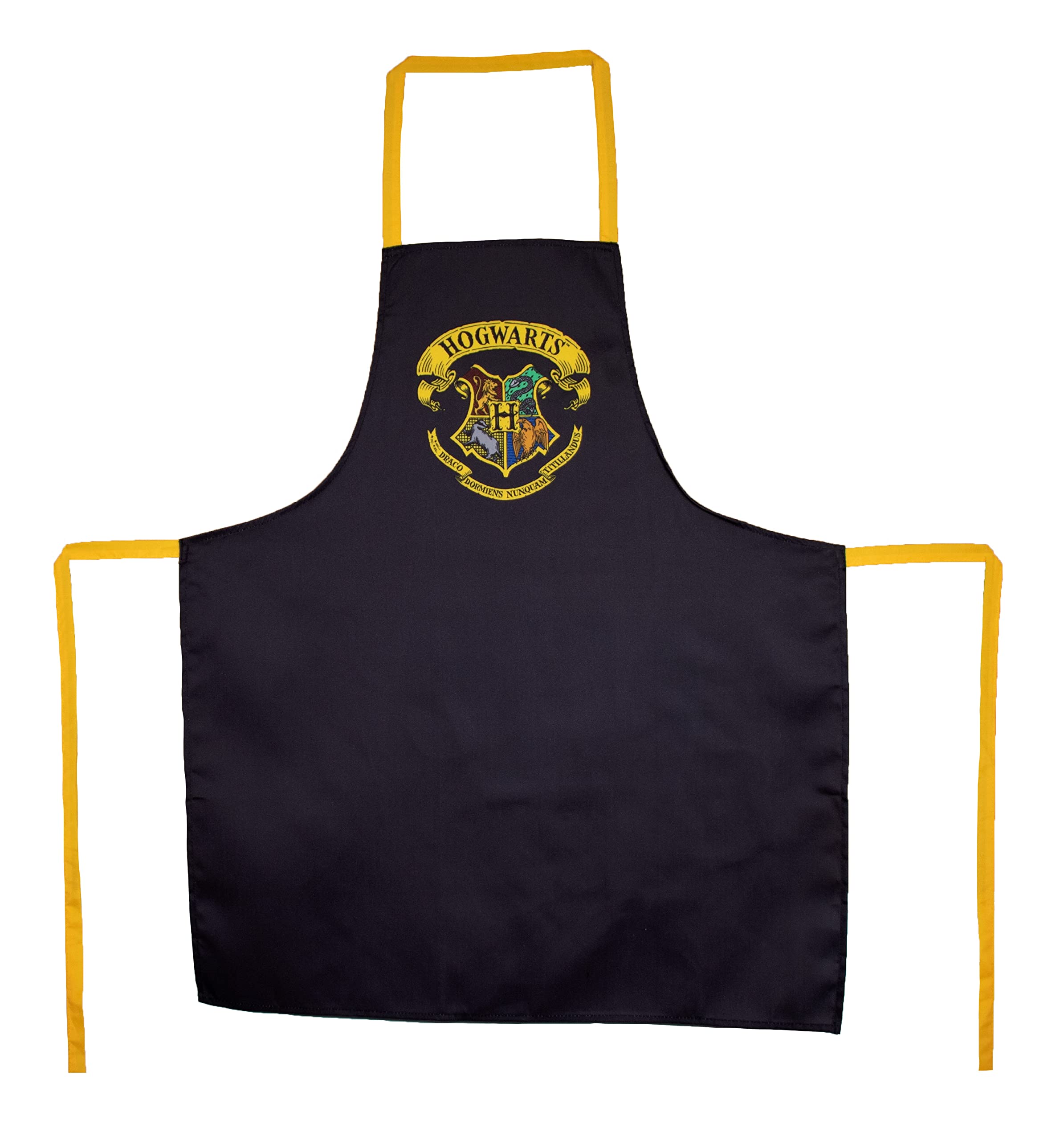 SD Toys Unisex Delantal Escudo Hogwarts Harry Potter Hogwarts Coat of Arms Harry Potter Black Apron, Único