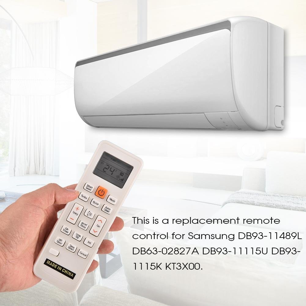 AC Universal Remote Control Replacement for Samsung DB93-11489L DB63-02827A DB93-11115U DB93-11115K KT3X00 Air Conditioner