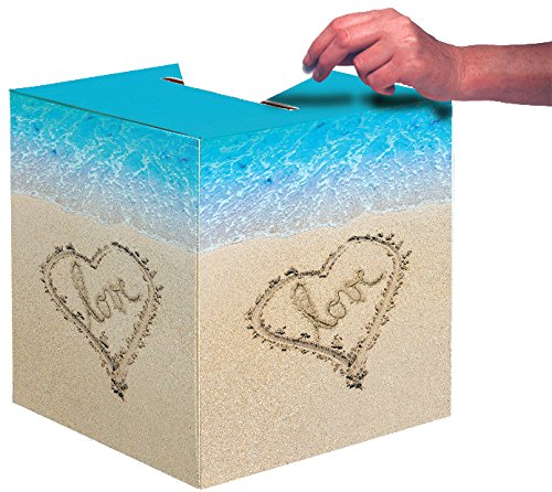 Creative Converting Wedding Card Box, Beach Love