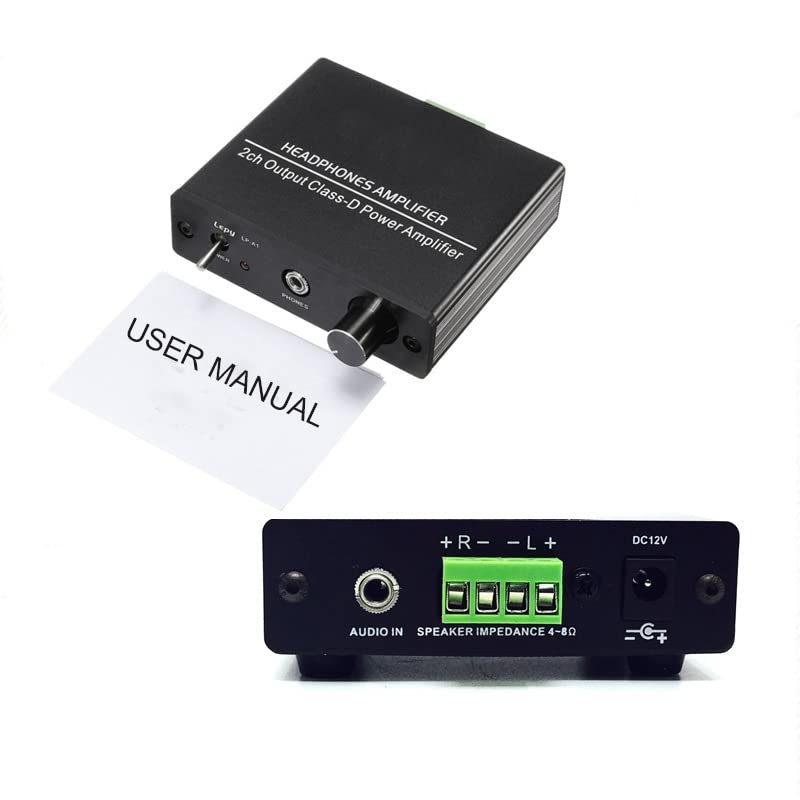 1PC Digital Hi-Fi Stereo Audio Mini Headphone Amplifier 2ch Output Class-D power amplifier with adapter cable