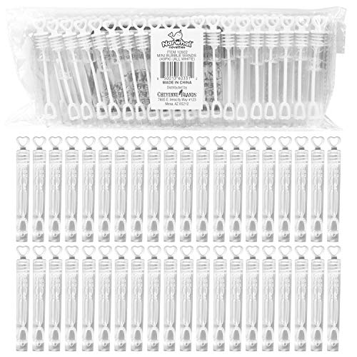 Narwhal Novelties 40 Count Mini Heart Bubble Wands β Great Wand Bubbles Party Favors for Weddings and Anniversaries