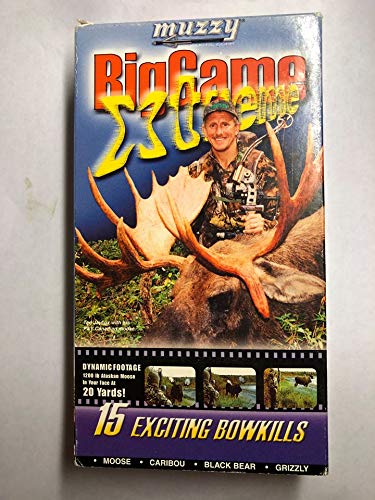 Muzzy Presents Big Game Xtreme 15 Exciting Bowkills VHS 115 Minutes Moose Caribou Black Bear Grizzly Bear Rare Hard to Find Home Video