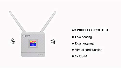 KuWFi 4G LTE Modem Router with SIM Card Slot, Cat4 Wireless WiFi Routers with Dual External Antennas Work with T-Mobile/AT&T for Home/Office