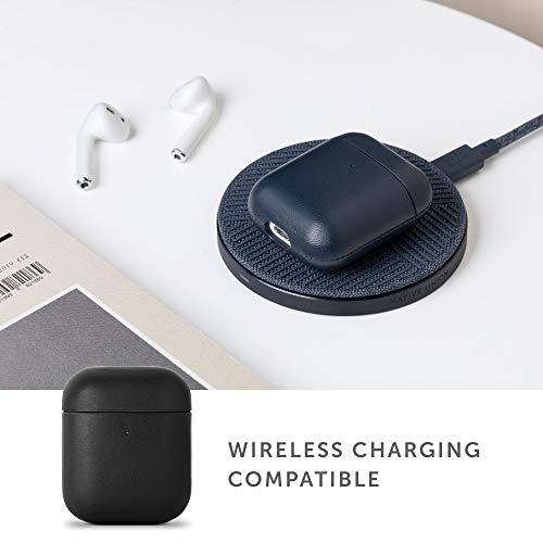 Native Union Leather Case for AirPods β Handcrafted Fully-Wrapped Genuine Italian Leather case β Support Wireless Chargers β Compatible with AirPods Gen 1 & Gen 2 (Black)